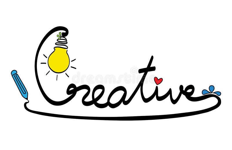 Be Creative Word Concept for Thinking New Ideas with Innovation. Logo ...