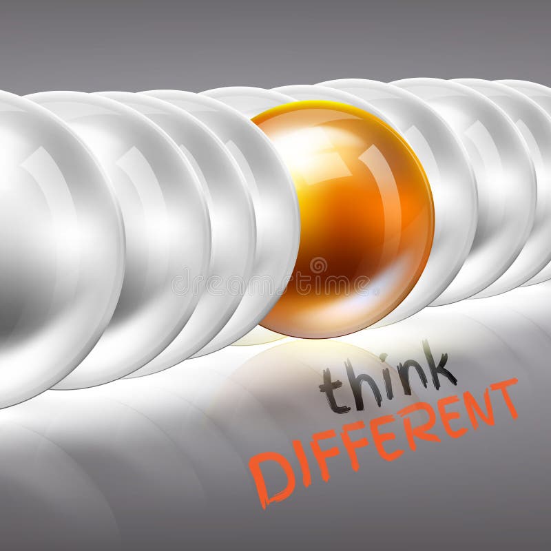 Be different concept 3D stock vector. Illustration of relationship ...