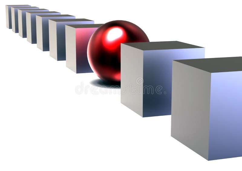 Be different concept stock illustration. Illustration of alone - 70880135