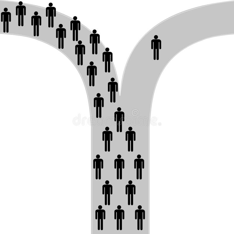 Be Different Composition with a Man Who Follows a Different Route Than ...