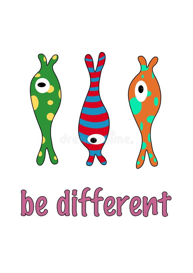 Be Different, Fish Illustration Stock Photo - Illustration of special ...