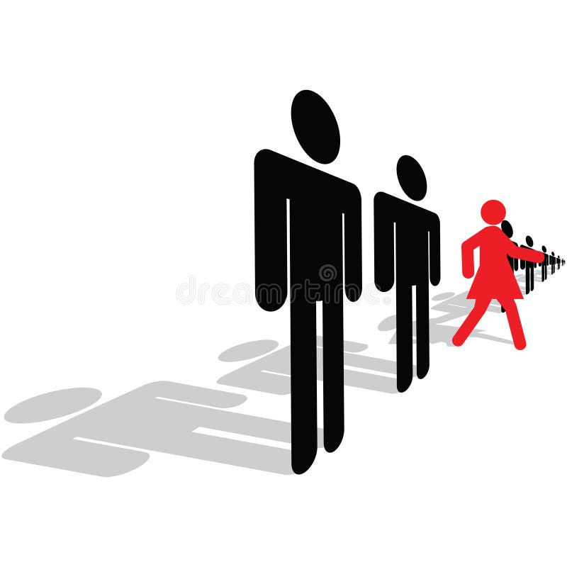 Step Out of Line stock vector. Illustration of business - 994088