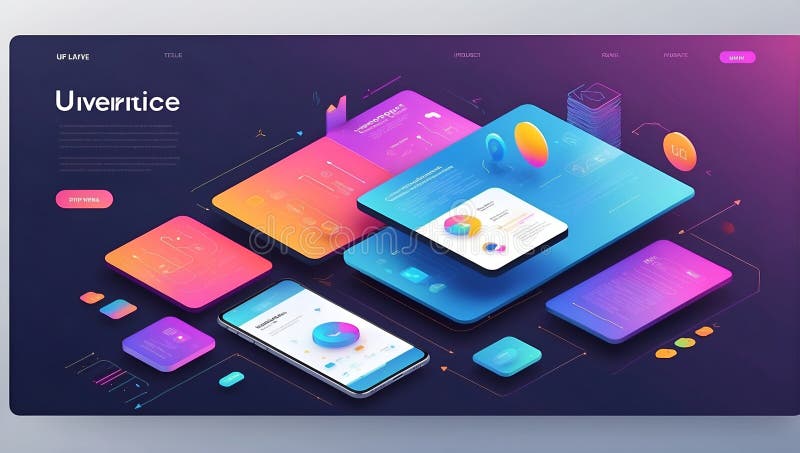 Epicenter of Design: UI UX Landing Page Mastery. AI Generate Stock ...