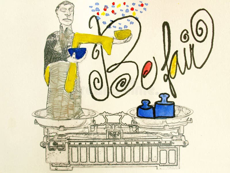 Be fair stock illustration. Illustration of symbol, drawing - 57668062