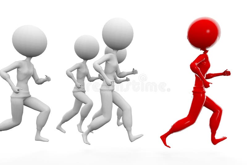 Be first stock illustration. Illustration of people, human - 17639999