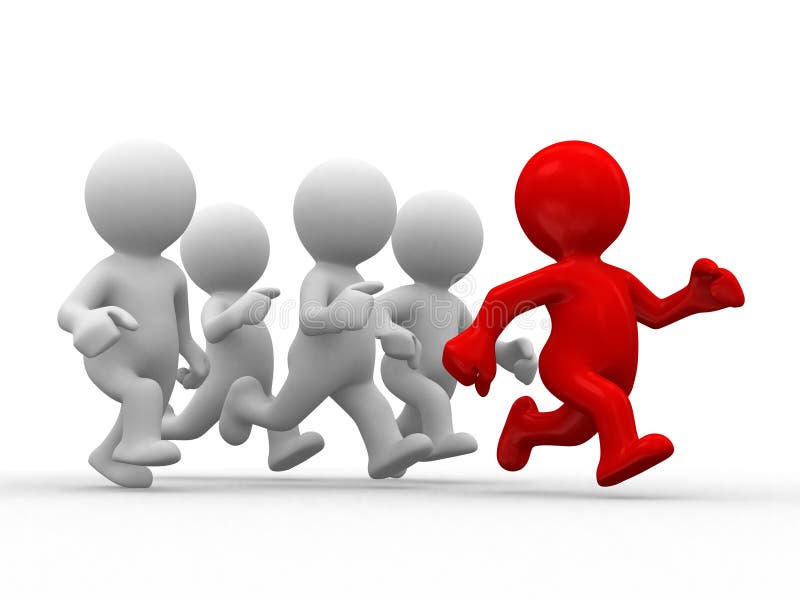 Be first stock illustration. Illustration of human, people - 4253938