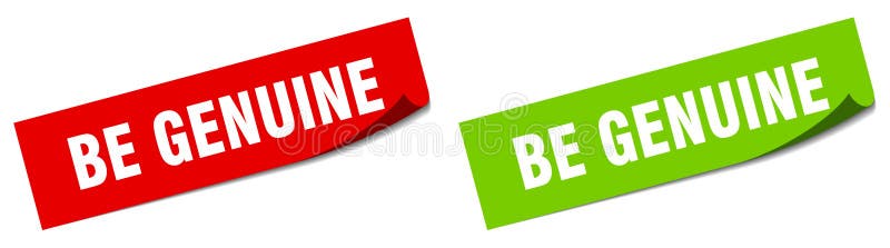 Genuine sticker. stock vector. Illustration of peel - 154053174