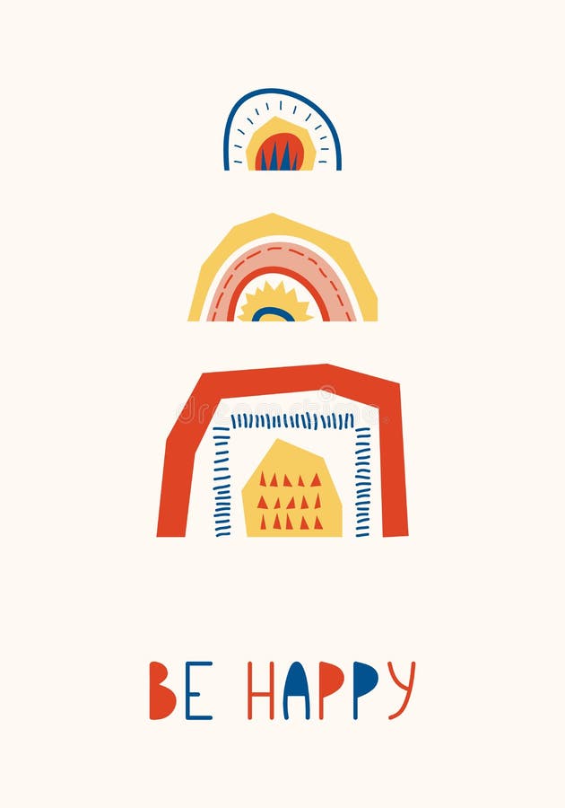 Be Happy card stock vector. Illustration of greeting - 240833867