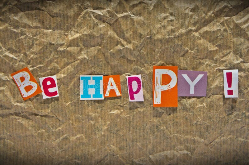 Be happy written in a sand stock image. Image of relax - 4780185