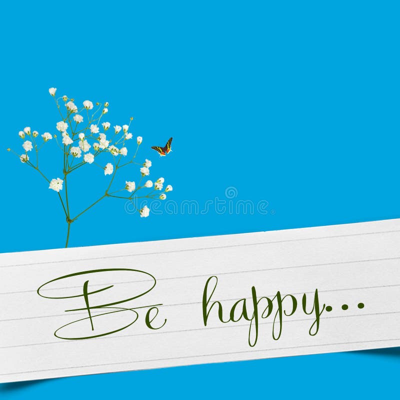 Be Happy Notes Text Background Abstract Stock Illustration ...