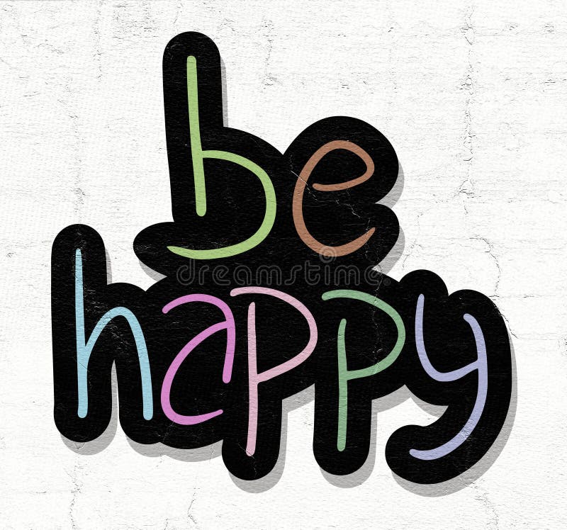 Be happy symbol stock illustration. Illustration of design - 82630071