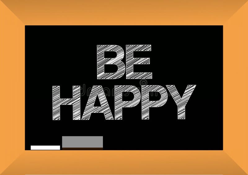 Be Happy Inscription Set. Hand Drawn. Quote for Greeting Cards, Posters ...
