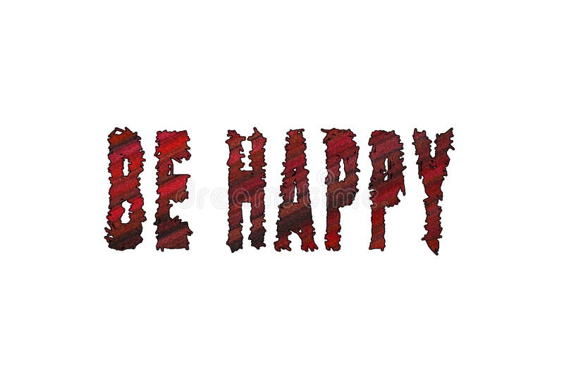 Be Happy Word, Banner, Poster and Sticker Stock Illustration ...