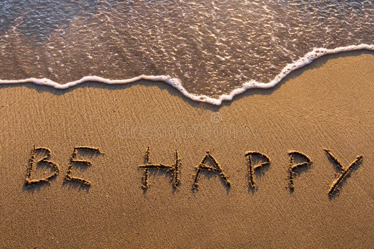 Be happy stock photo. Image of words, copyspace, postcard - 31454754