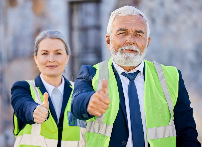 Always Be the Hardest Worker in the Room. Two Engineers Giving Thumbs ...