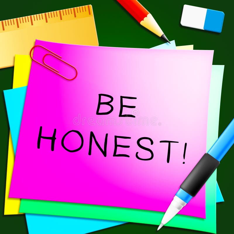 Be Honest Showing Truth and True 3d Illustration Stock Illustration ...