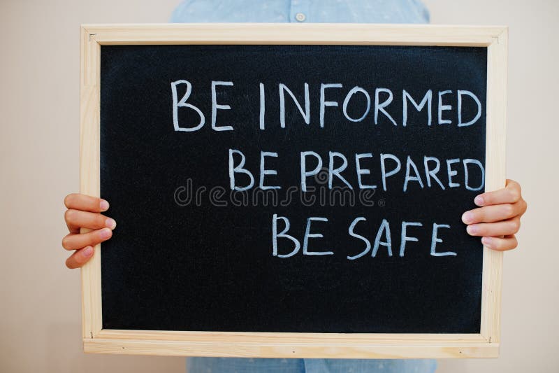 Be Informed, Be Prepared, Be Safe. Coronavirus Concept Stock Photo ...