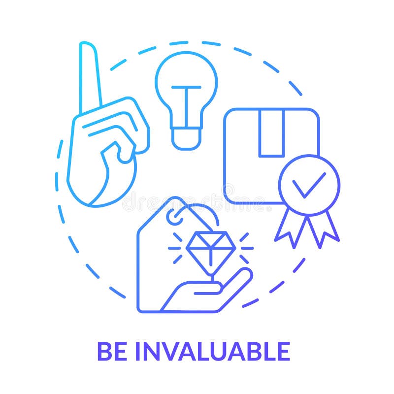 Be Invaluable Blue Gradient Concept Icon Stock Vector - Illustration of ...