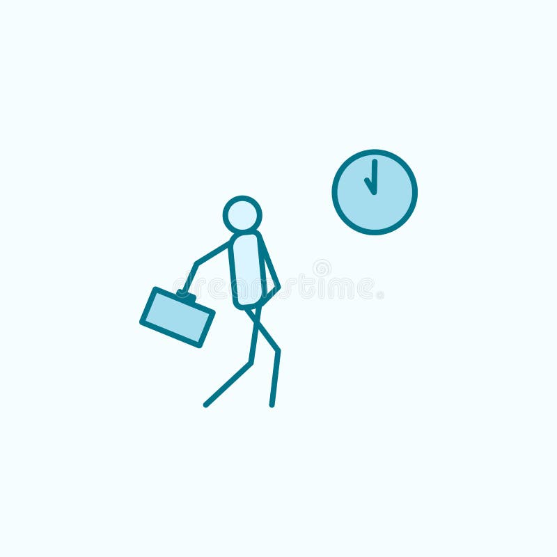 Be Late for Work Outline Icon. Element of Lazy Person Icon for Mobile ...
