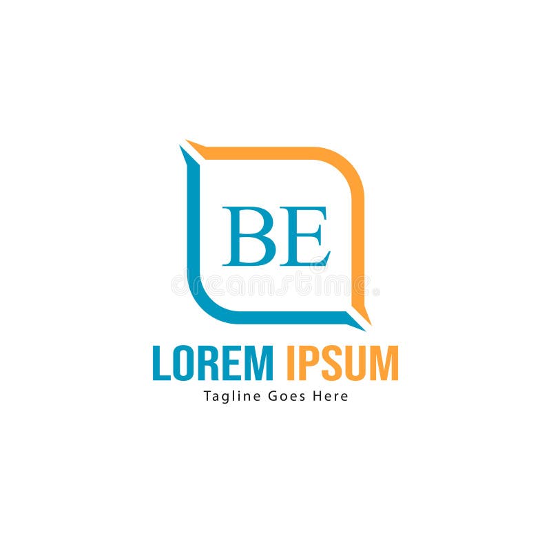 BE Letter Logo Design. Creative Modern BE Letters Icon Illustration ...
