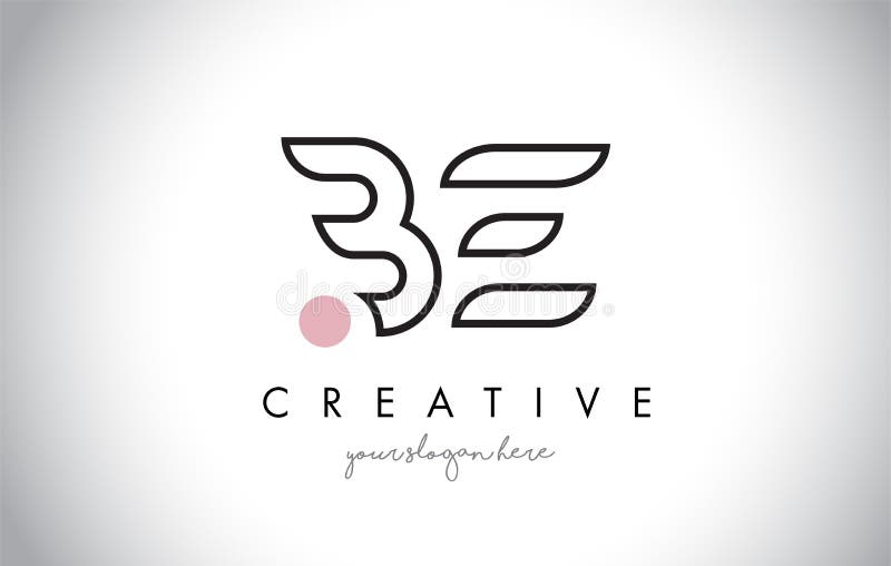 BE Letter Logo Design with Creative Modern Trendy Typography Stock ...