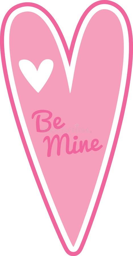 Be Mine Heart stock vector. Illustration of holiday, decoration - 28864574