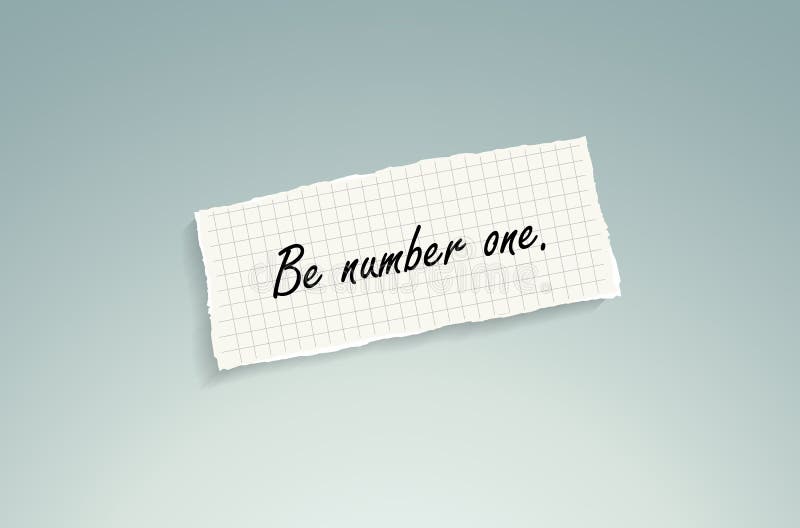 Be number one stock vector. Illustration of education - 37186286