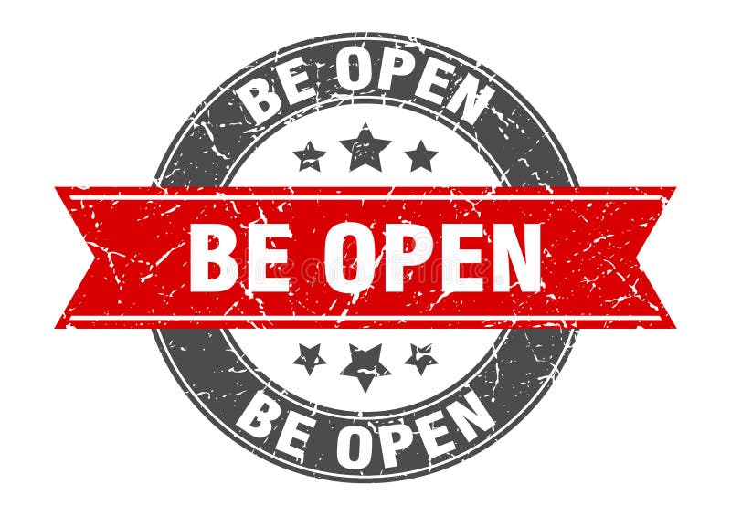 We are Open Round Ribbon Isolated Label. we are Open Sign Stock Vector ...
