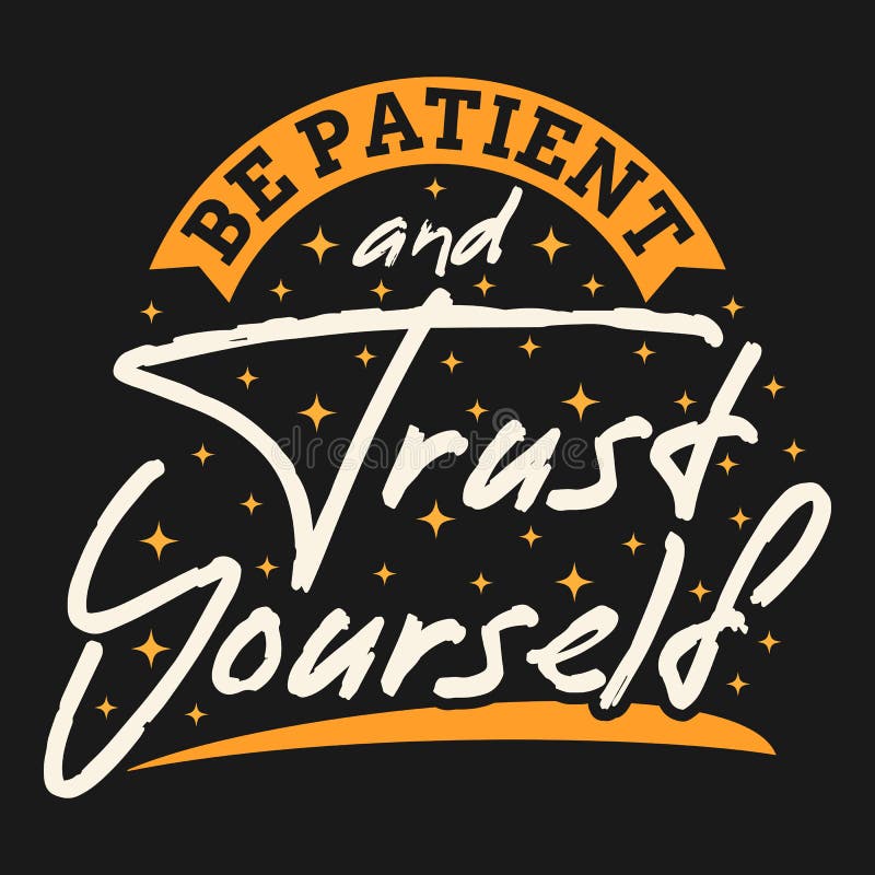 Be Patient with Yourself Hand Drawn Vector Illustration in Cartoon ...