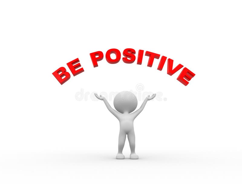 3d Man With Positive Attitude Stock Illustration - Illustration of ...