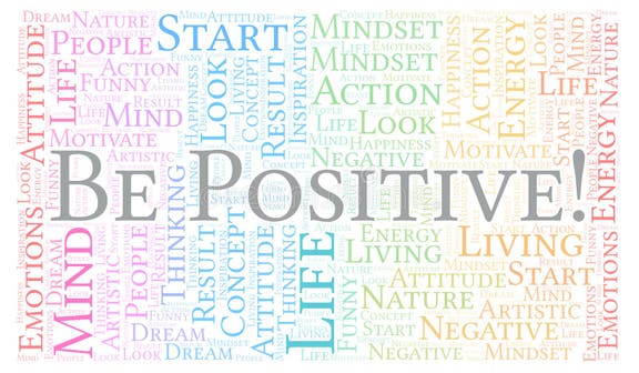 Be Positive! Word Cloud, Made with Text only. Stock Illustration ...