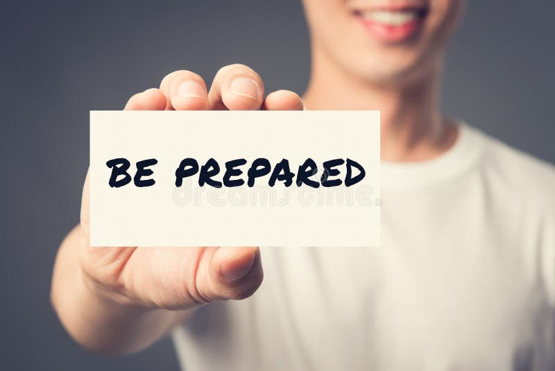 Are YOU READY? Message on the Card Shown by a Man Stock Image - Image ...