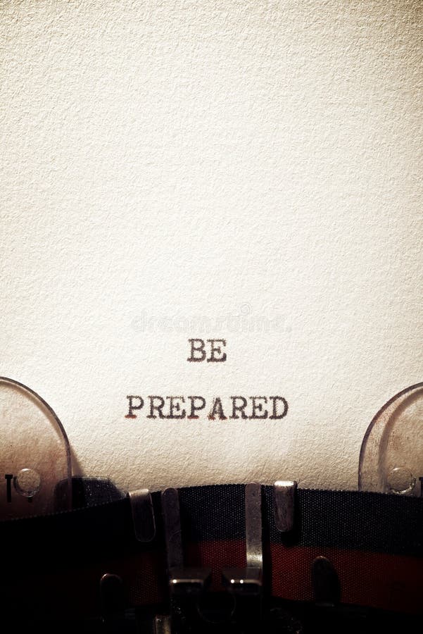 Be prepared phrase stock image. Image of sentence, success - 206161825