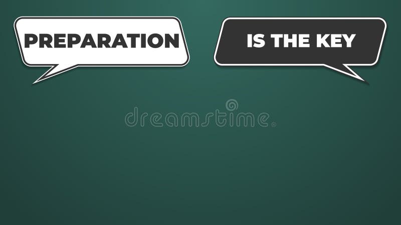 BE PREPARED and PREPARATION is the KEY Plan Stock Illustration ...