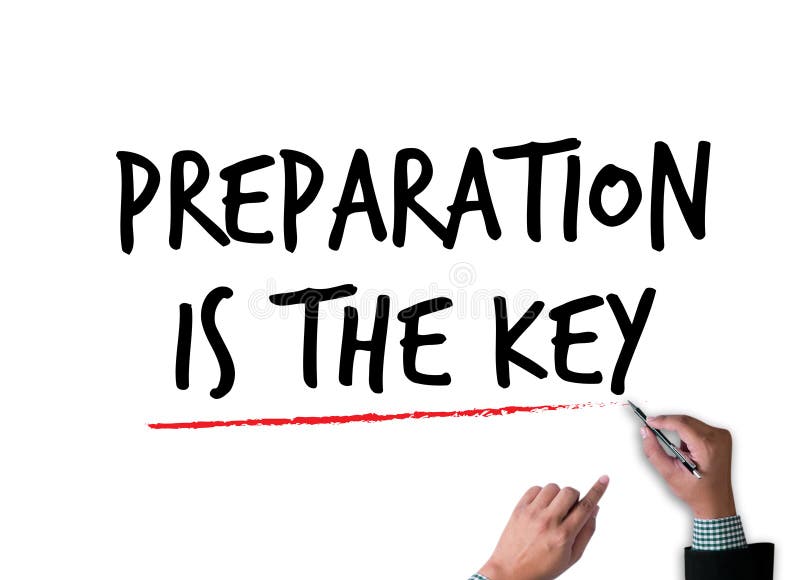 BE PREPARED and PREPARATION is the KEY Plan, Prepare, Perform Stock ...