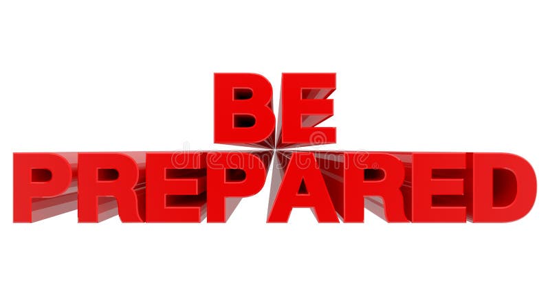 Be Prepared Word Cloud and Hand with Marker Concept Stock Illustration ...