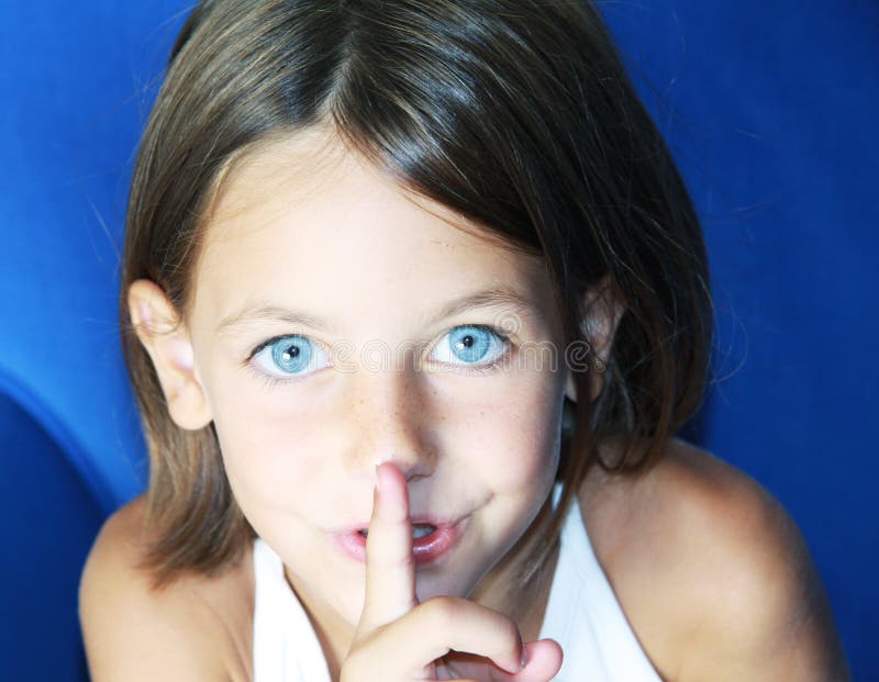 Be quiet gesture stock image. Image of glad, feature - 10929871