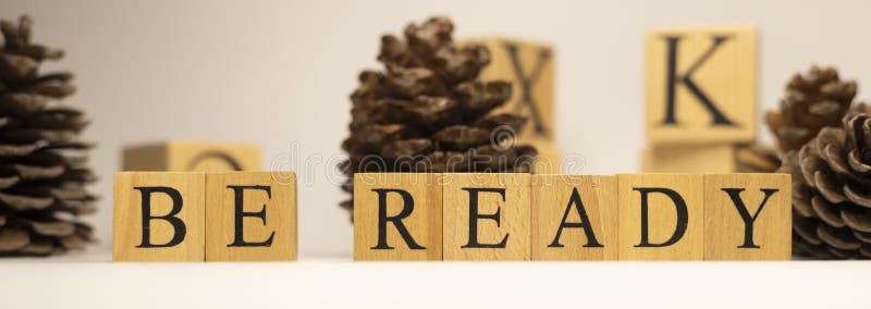 Be Ready is Created from Wooden Cubes. Education Concept Stock Image ...
