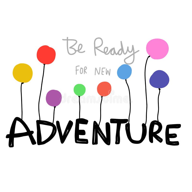 Be Ready for New Adventure with Colourful Balloon Illustration Stock ...