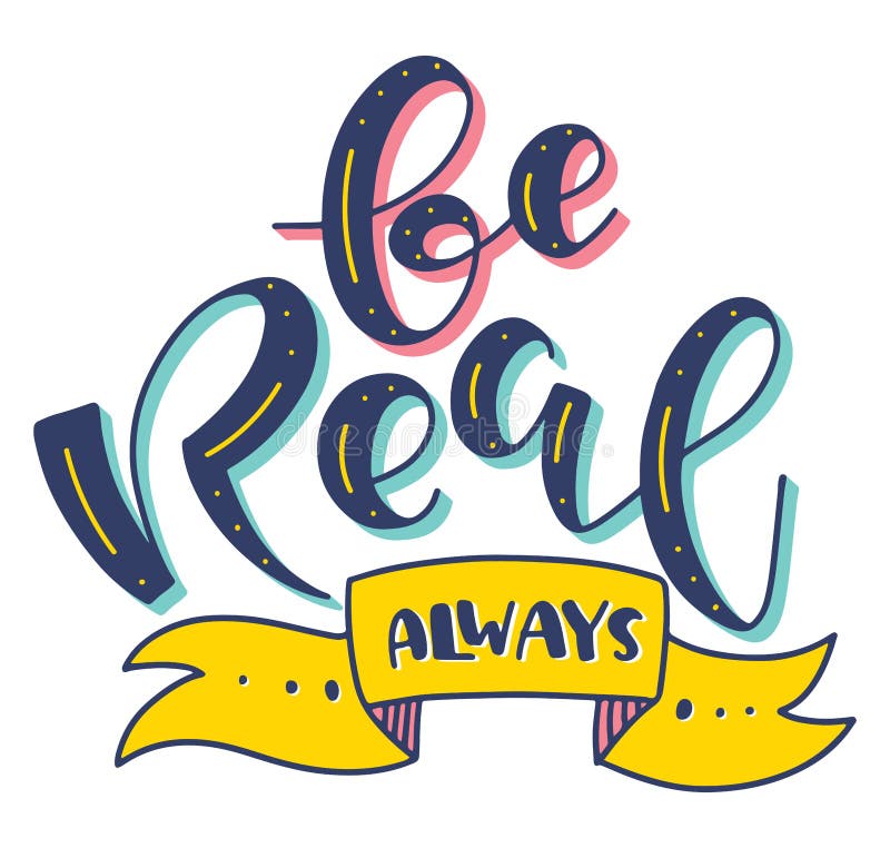 Be real ribbon. stock vector. Illustration of real, peeler - 191260290