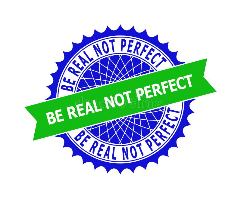 BE REAL NOT PERFECT Bicolor Clean Rosette Template for Stamp Seals ...