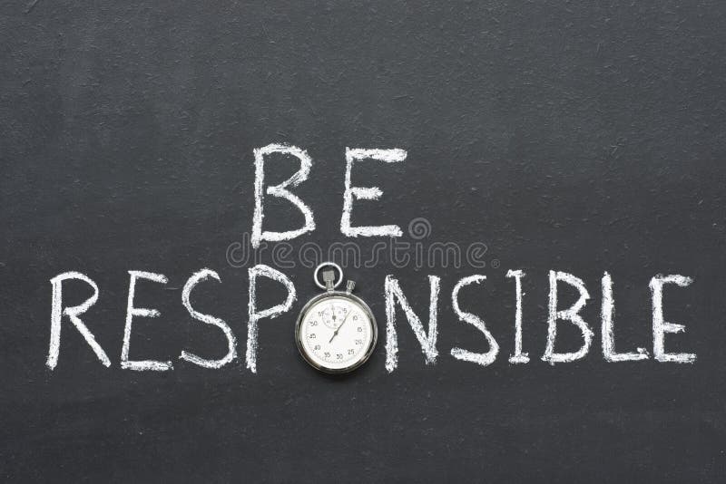 Be Responsible Stock Photo - Image: 42856144