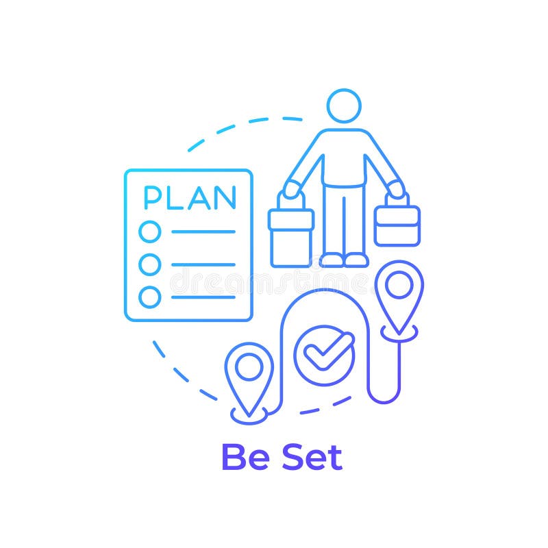 Be Set Blue Gradient Concept Icon Stock Illustration - Illustration of ...