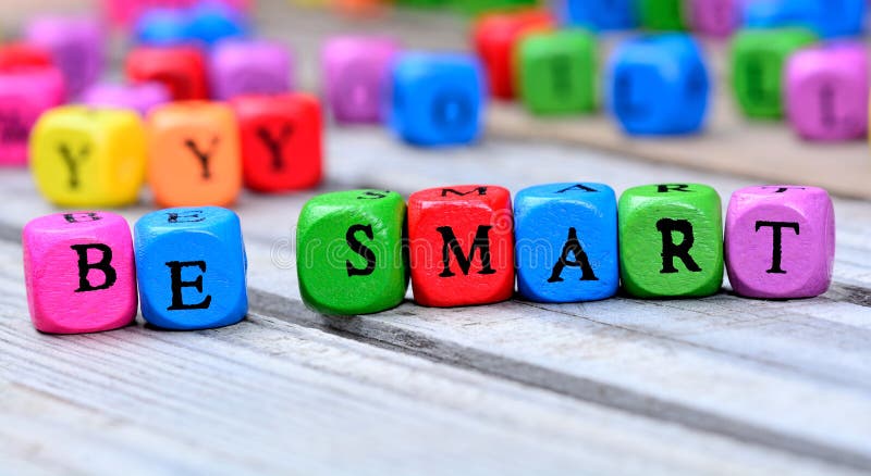Be smart words on table stock photo. Image of goal, group - 82598242
