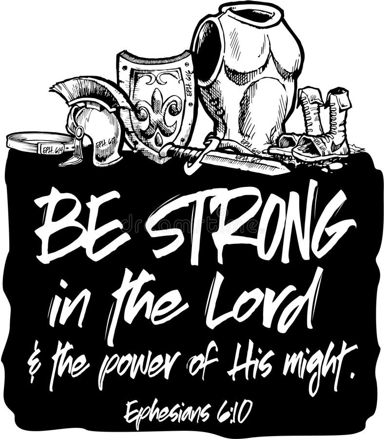 Be Strong in the Lord stock vector. Illustration of ephesians - 149200334