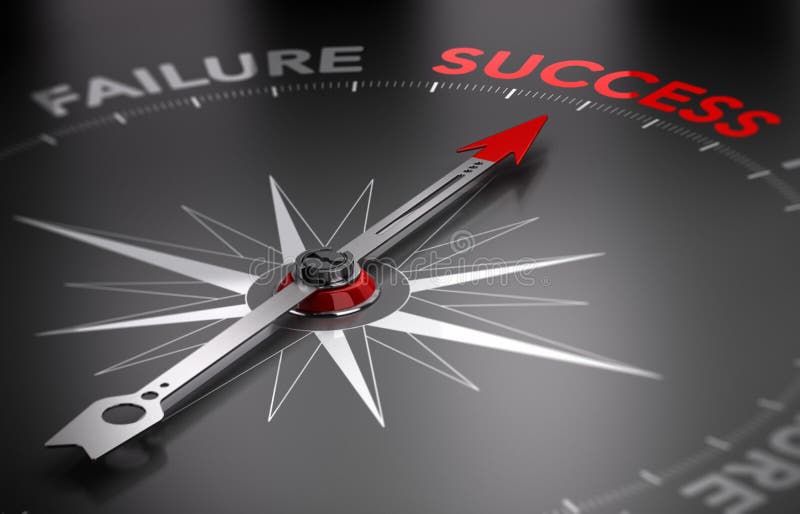 Be Successful - Success Vs Failure Stock Illustration - Illustration of ...