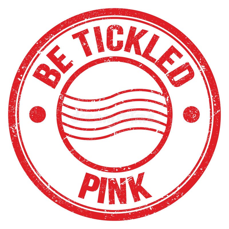 TICKLED PINK Text on Blue Trapeze Stamp Sign Stock Illustration ... TICKLED PINK Text on Blue Trapeze Stamp Sign Stock Illustration ...