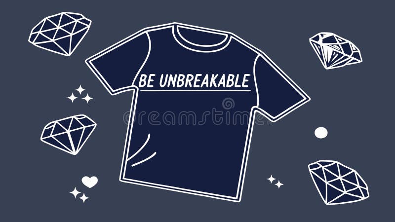 Be Unbreakable Text with Diamonds, Resilience and Strength Themes ...