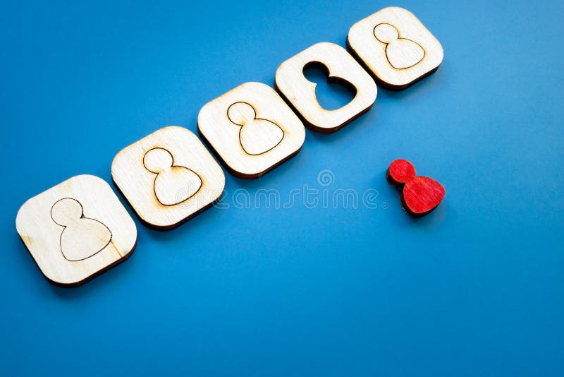 Be Unique and Different Concept. One Figure with Own Way. Stock Image ...