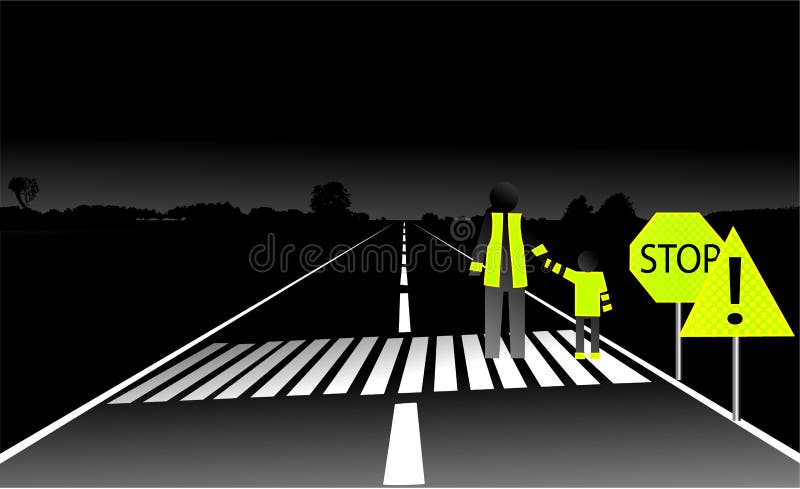 Be visible on the road stock vector. Illustration of people - 76128495